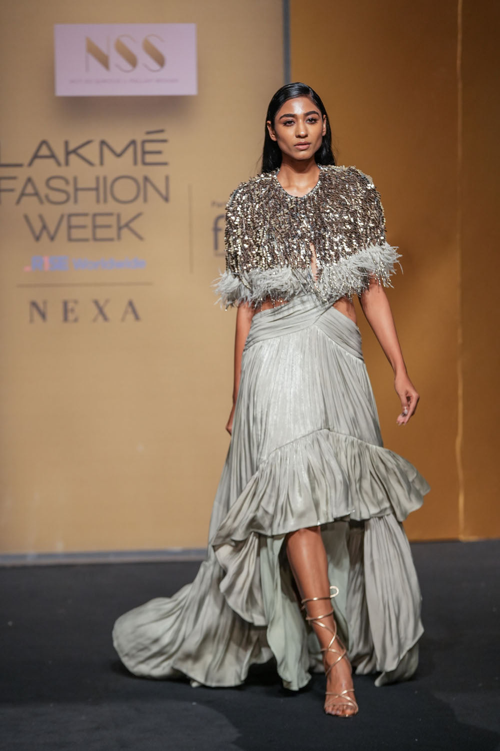 Sap Dress With Cape – Not So Serious By Pallavi Mohan